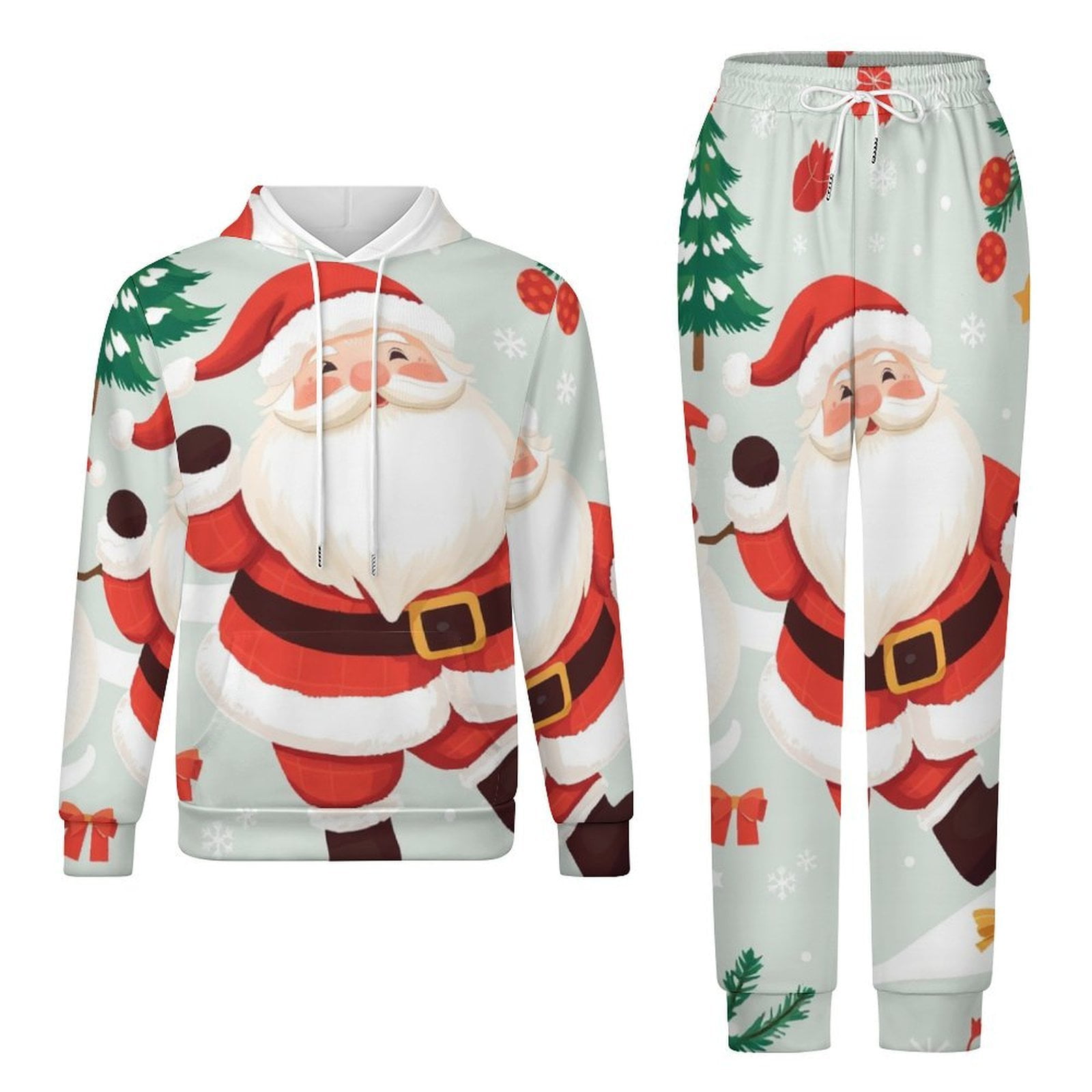 Christmas Santa Claus Pattern Design. Hoodie Pant Suits Men Women ...