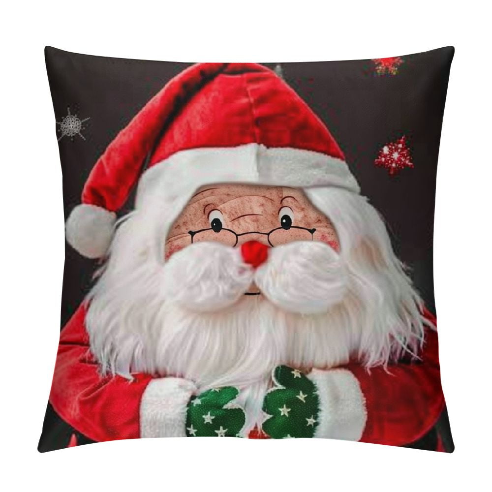 Christmas Santa Claus Plush Pillow Soft Santa Stuffed Throw Pillow ...