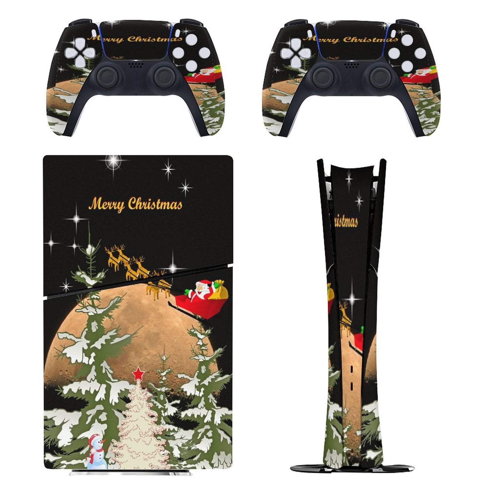 Christmas, Santa Claus, Yeti, Christmas Tree PS5/PS5 Slim Digital Disc ...