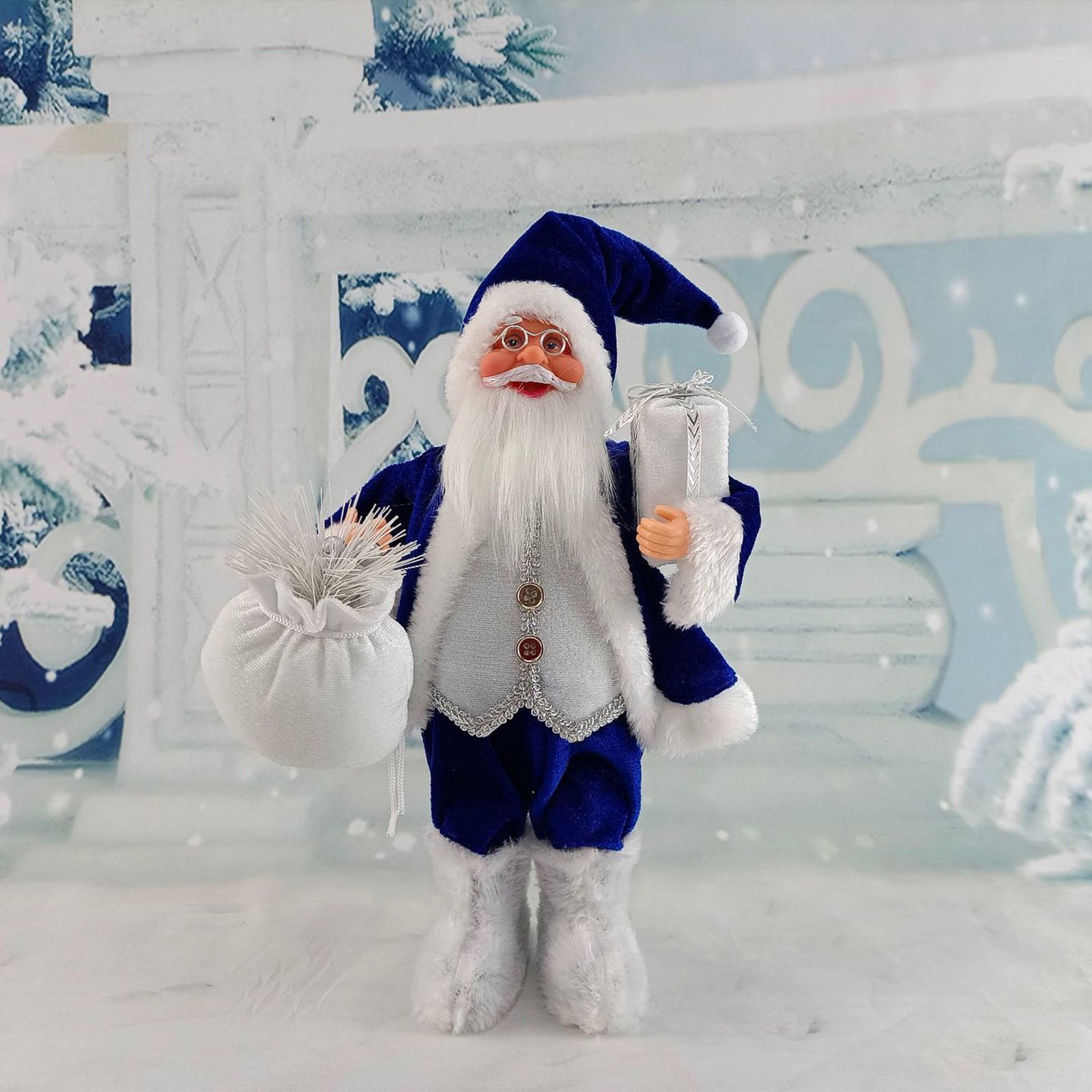 Christmas Santa Crafted Cute Santa Claus Figurines Doll with Gift Bag ...