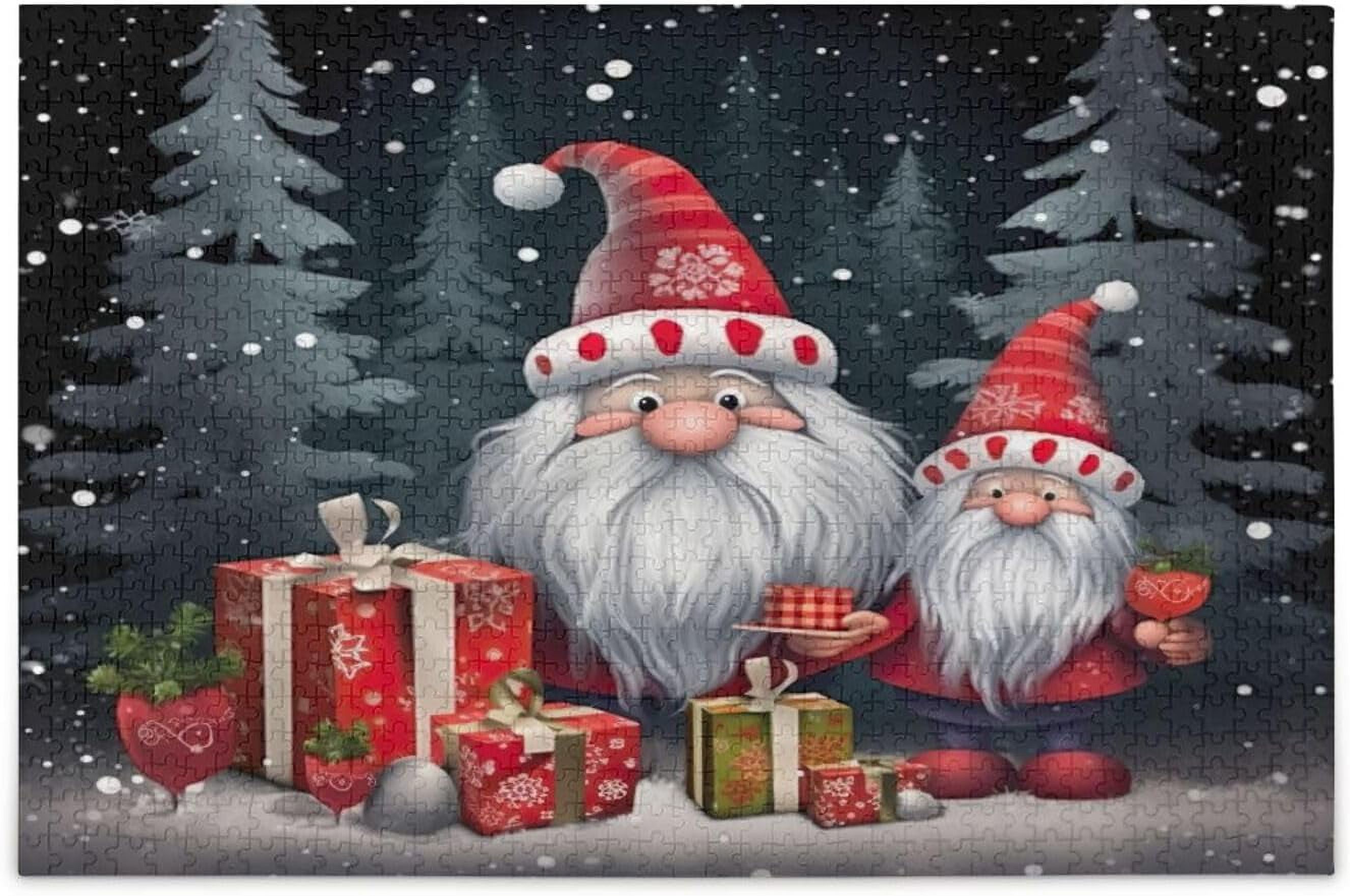 Christmas Santa Gnomes Jigsaw Puzzles for Adults or Kids 500 Piece ...