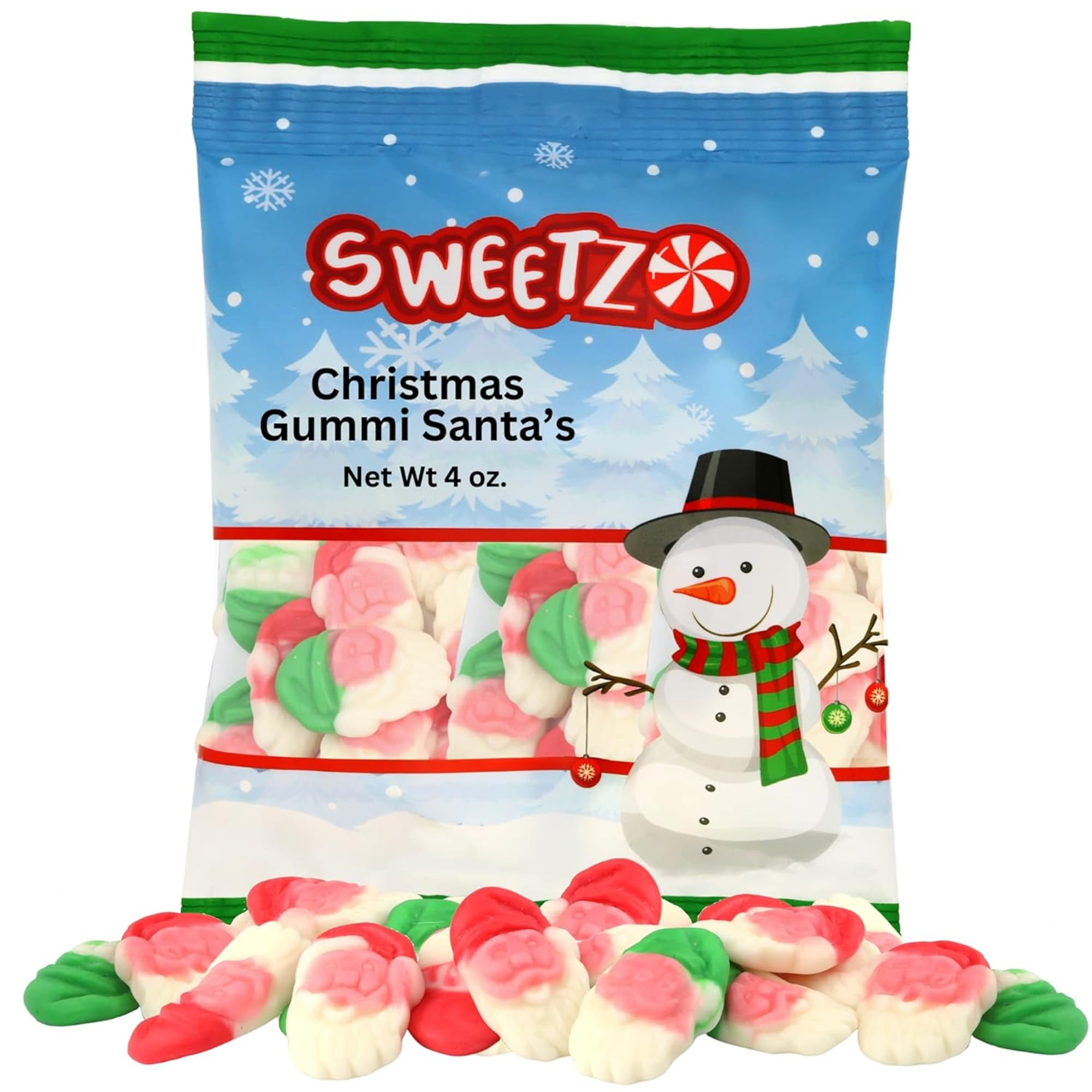 Christmas Santa Gummy Candy, Stocking Stuffers, 4 Ounce Bag - Walmart.com
