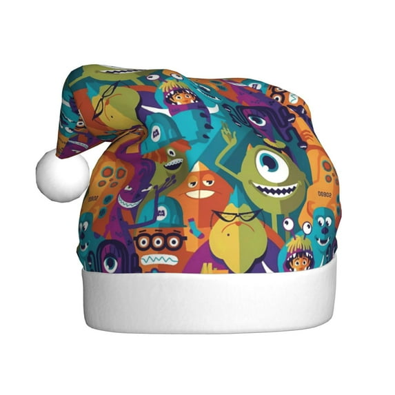 Christmas Santa Hat For Adults Monsters Inc Hat Velvet Classic Santa ...
