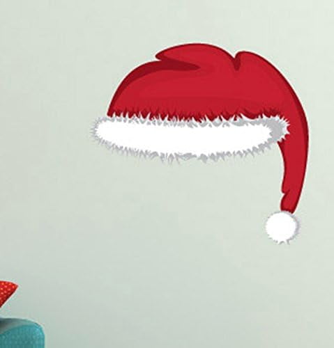 Christmas Santa Hat Stickers Uscolor002, White w/Red, 72 Inches ...