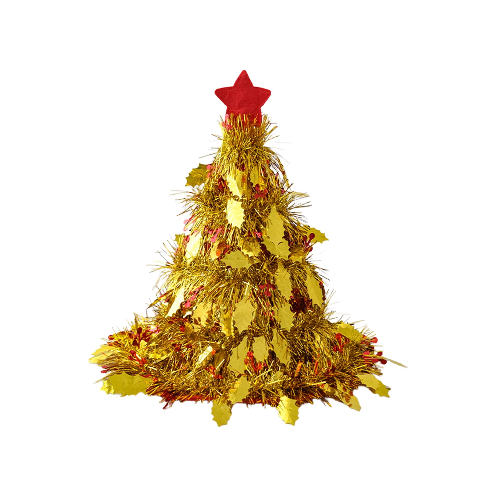 Christmas Santa Hat Tree Topper and Ornament - Plastic Holiday Decor ...