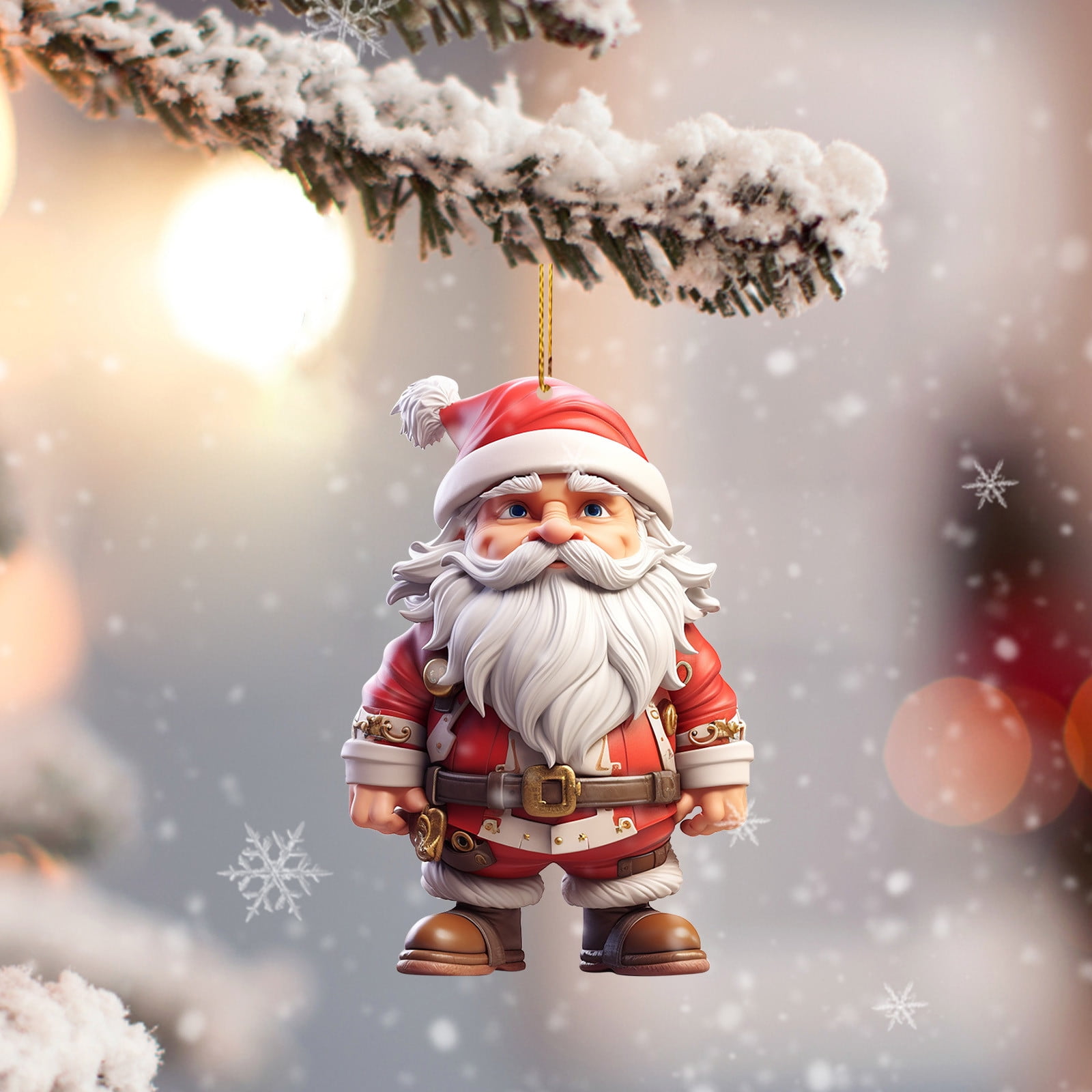 Christmas Santa Pendant Christmas Tree Cute Santa Car Pendant Bag ...