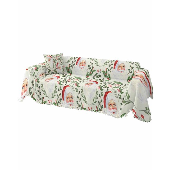 Christmas Santa Sofa Couch Covers for 3 Cushion Couch, Washable L Shape ...