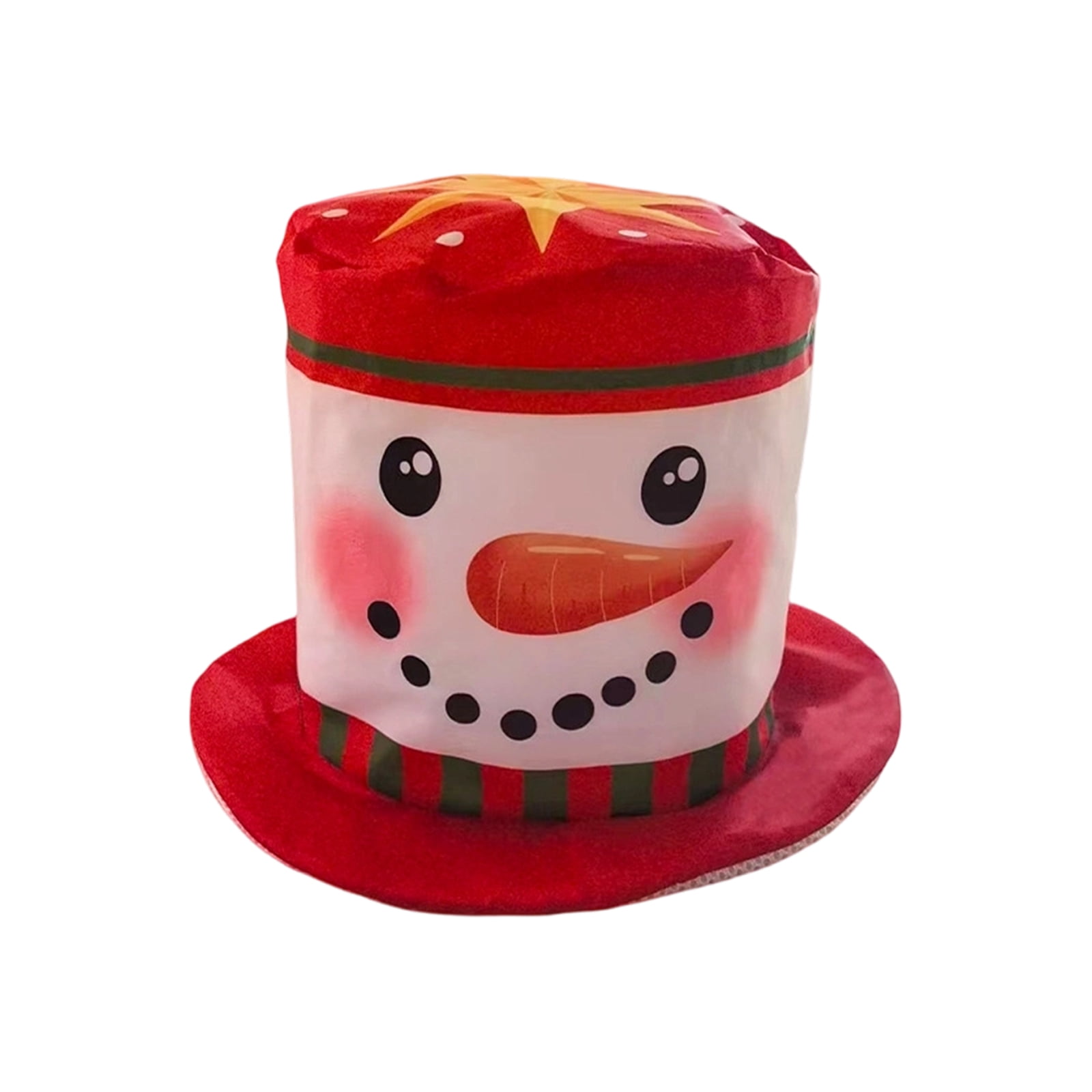 Christmas Santa Top Hat, Festive Cartoon Plush Holiday Decoration Prop ...