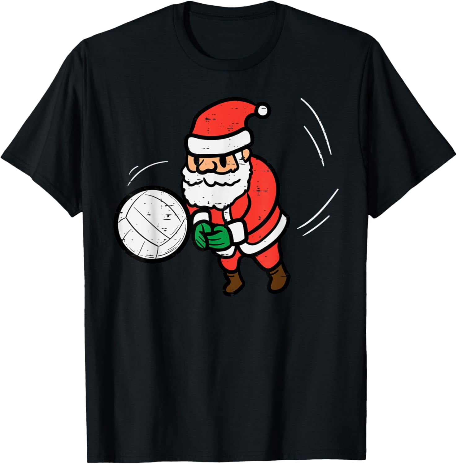 Christmas Santa Volleyball Xmas Sports Men Women Kids Girls T-Shirt ...