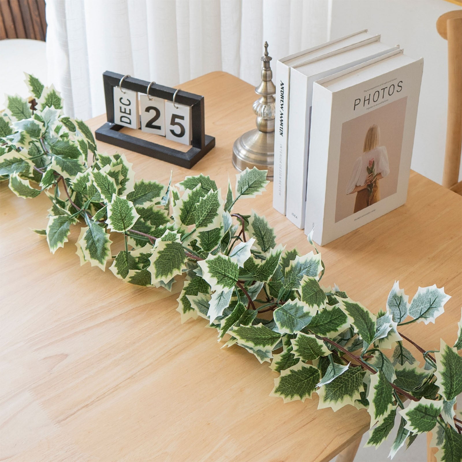 Christmas Savings! Caoblia Christmas Garland 5.6FT Artificial Natural ...