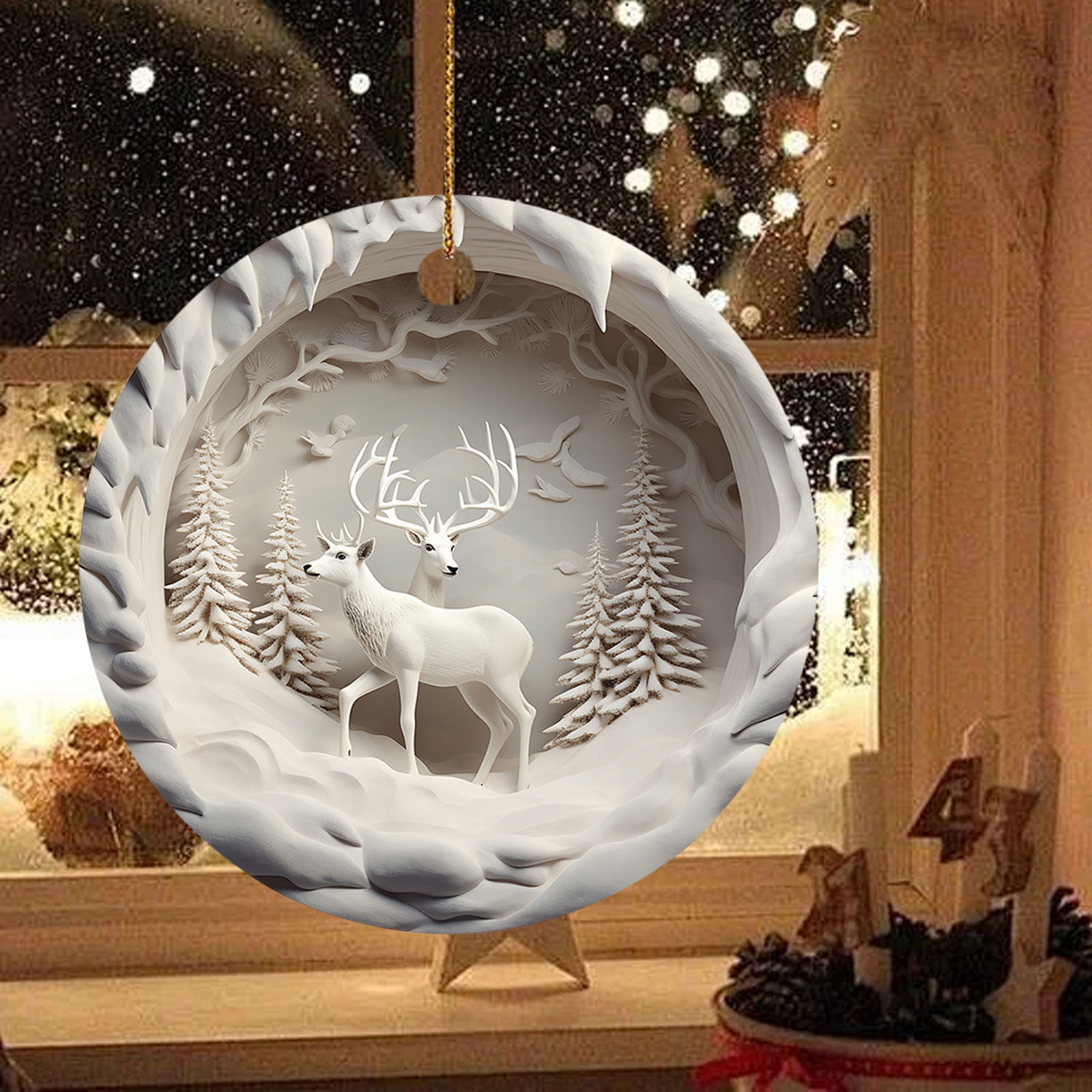 Christmas Savings! Caoblia Christmas Tree Decorations 7.9" Acrylic ...