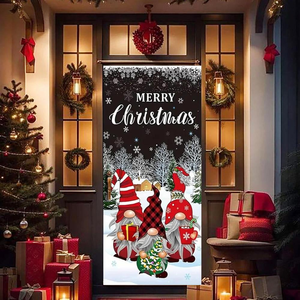 Christmas Savings Clearance! VWRXBZ Christmas Door Cover Decoration ...