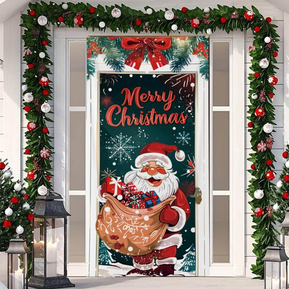 Christmas Savings Clearance! VWRXBZ Christmas Door Cover Decoration ...
