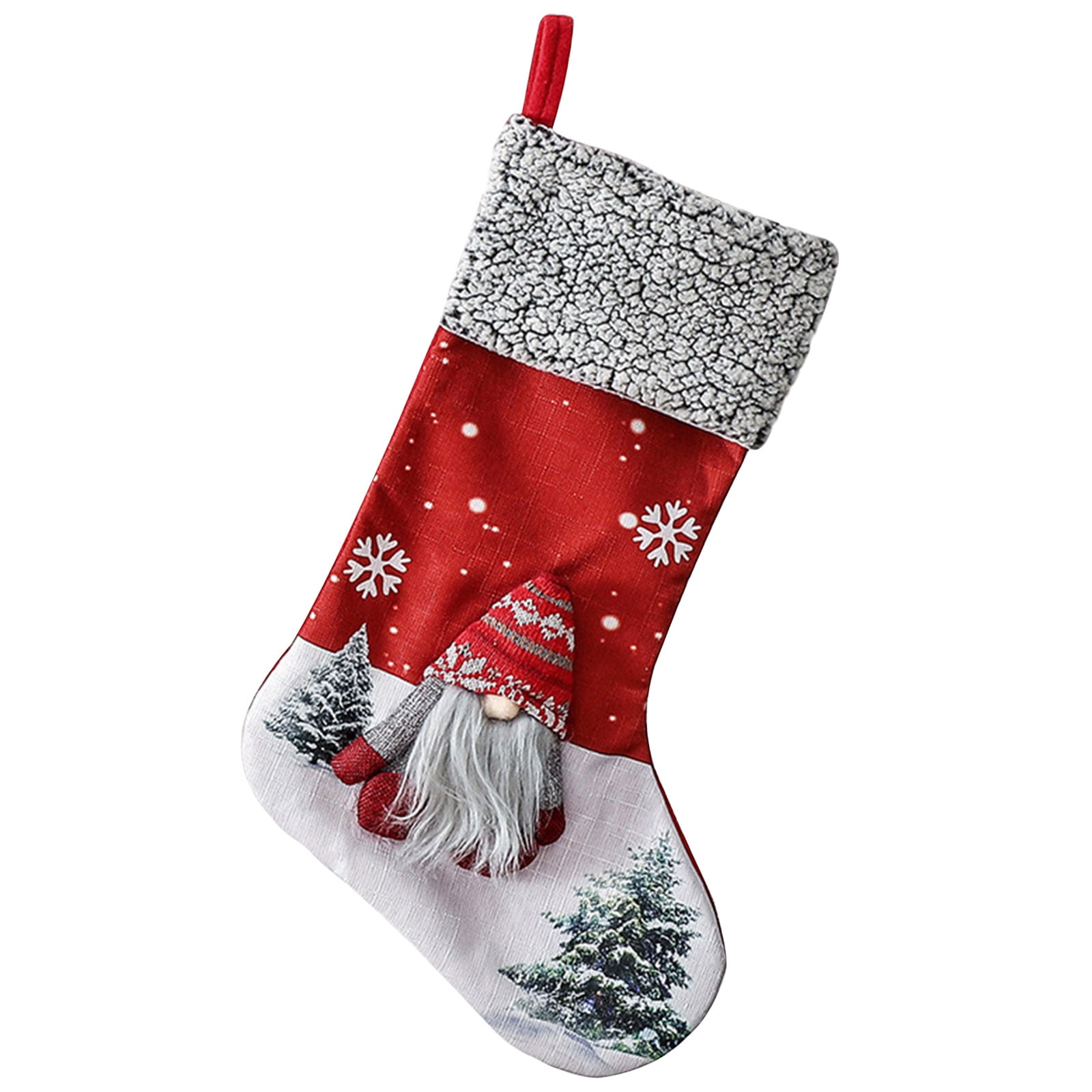 Christmas Savings! Dvkptbk Faceless Doll Socks Gift Bag Christmas Tree ...