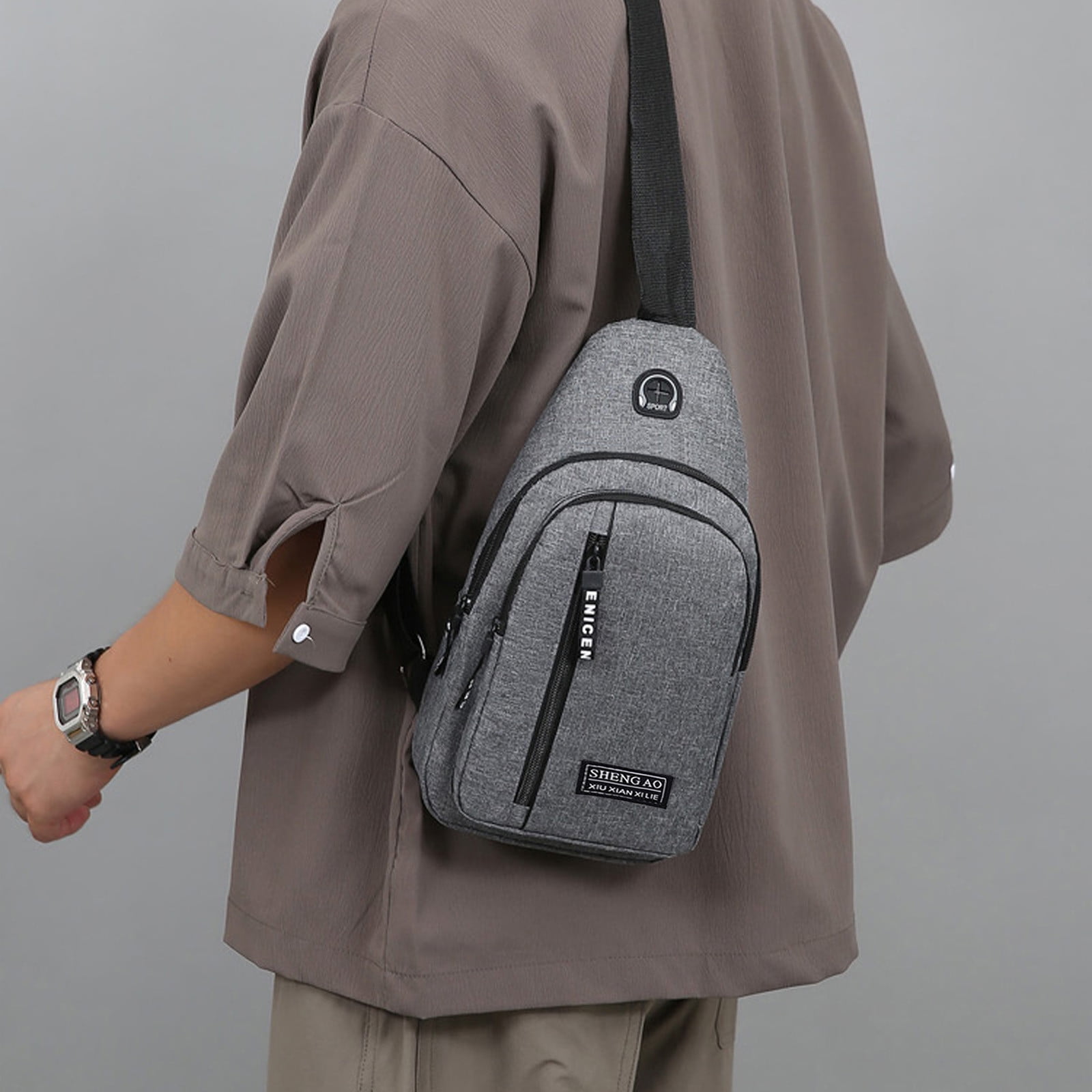 QTOCIO Organization And Storage, Strap Bag Crossbody Backpack With Hole ...