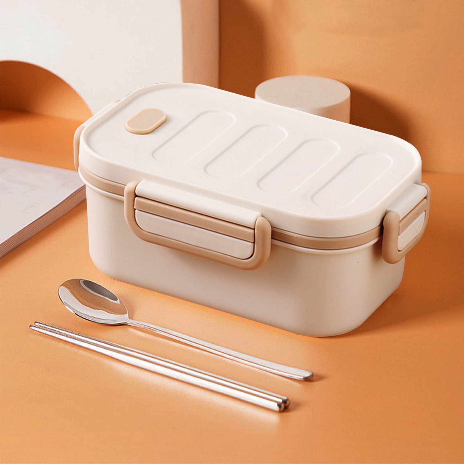 QTOCIO Storage Containers, Lunch Box, 1000 ML 3-Compartment 2 Layer ...