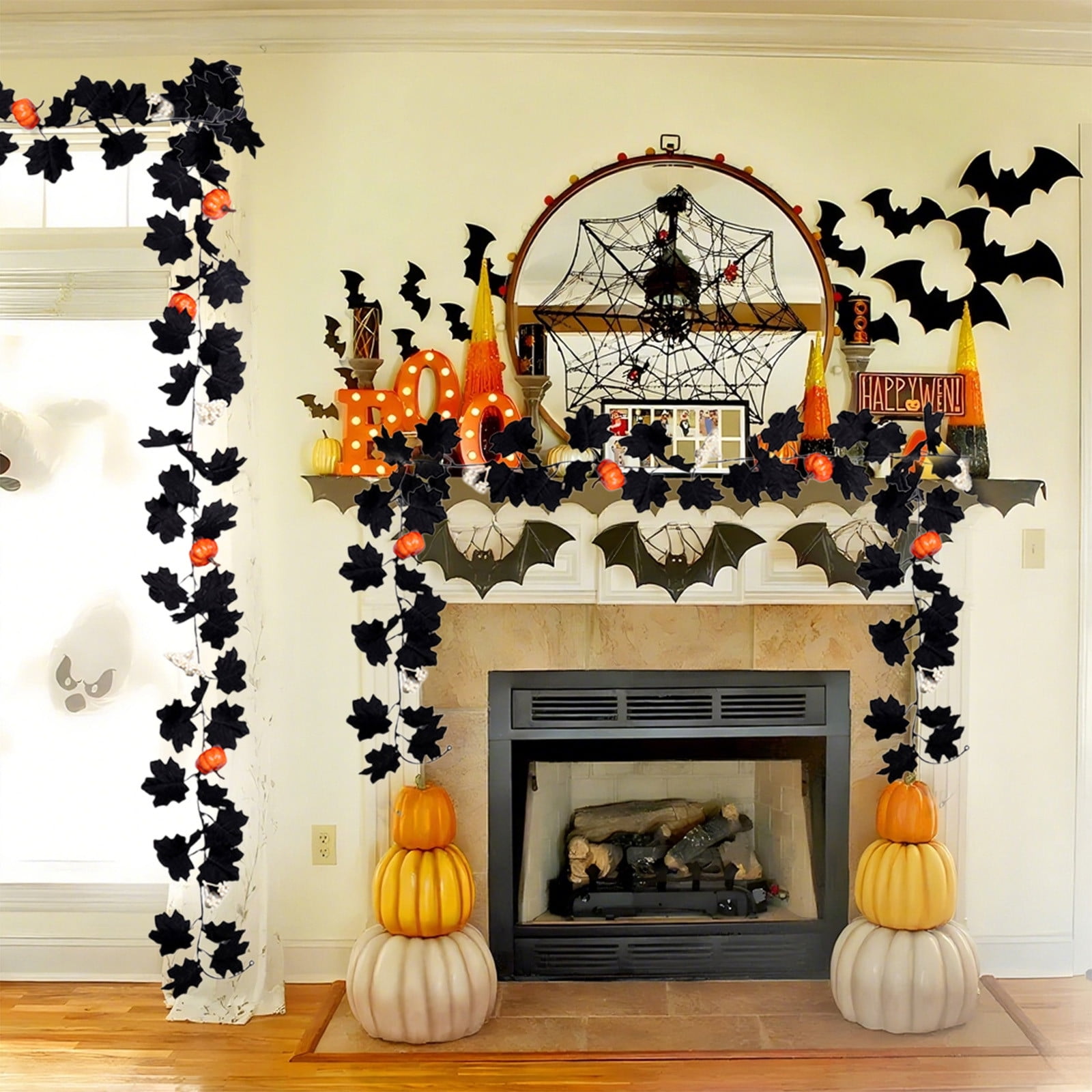Christmas Savings asxite Halloween Decorations,Halloween Pumpkin Rattan Flying Witch Originality ...