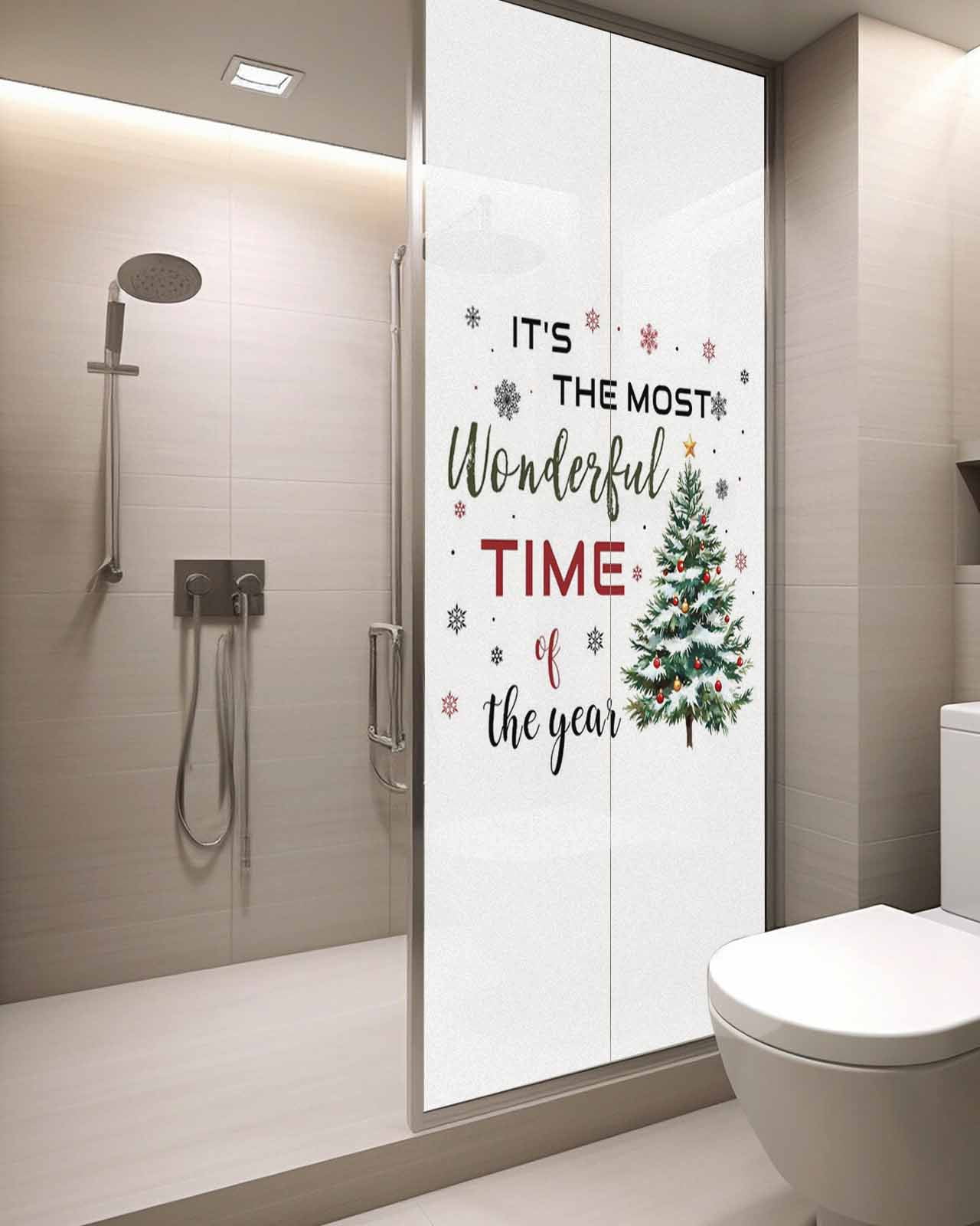 Christmas Saying Window Privacy Film Stained Glass Window Film ...