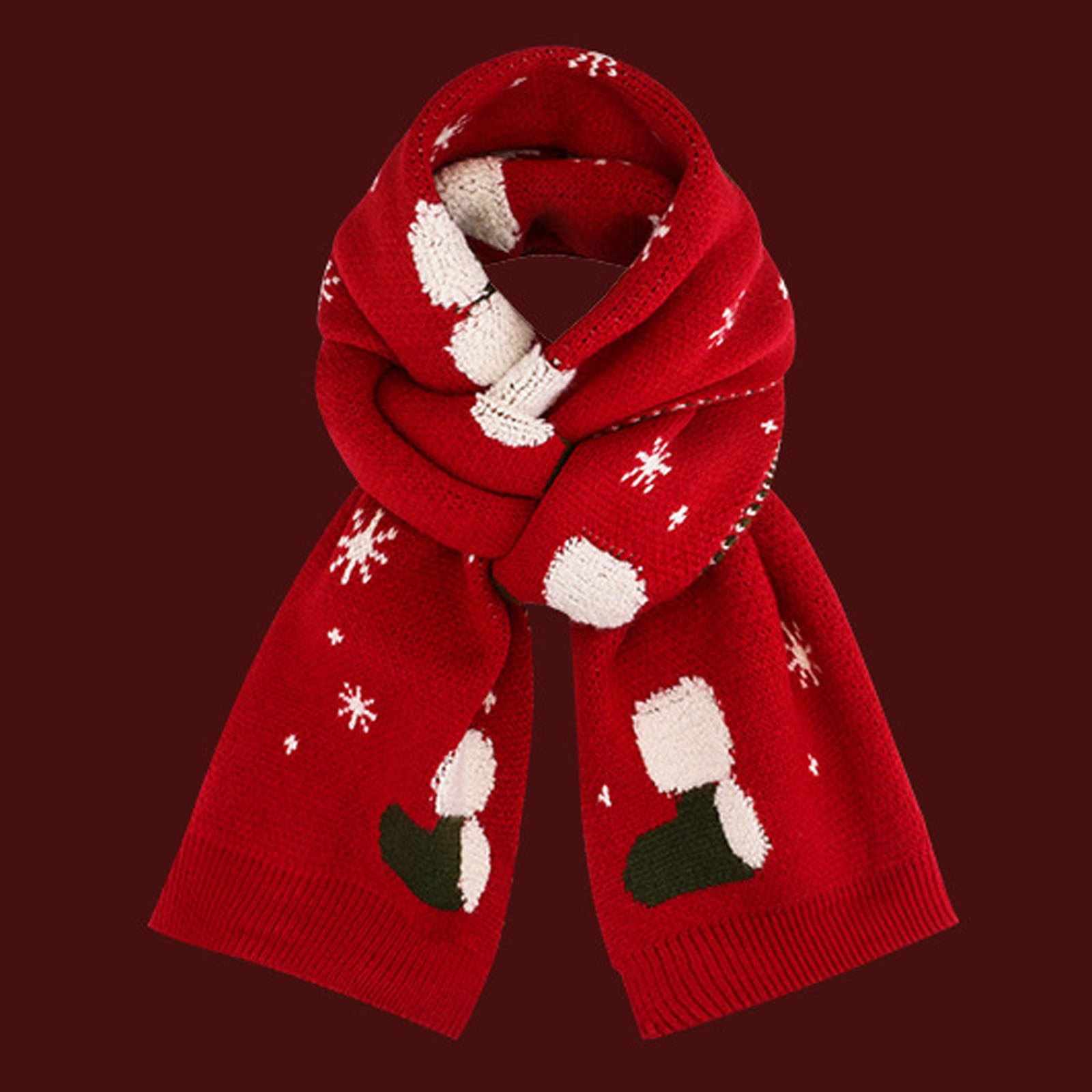 Christmas Scarf for Women Xmas Prints Soft Warm Thick Winter Scarf ...