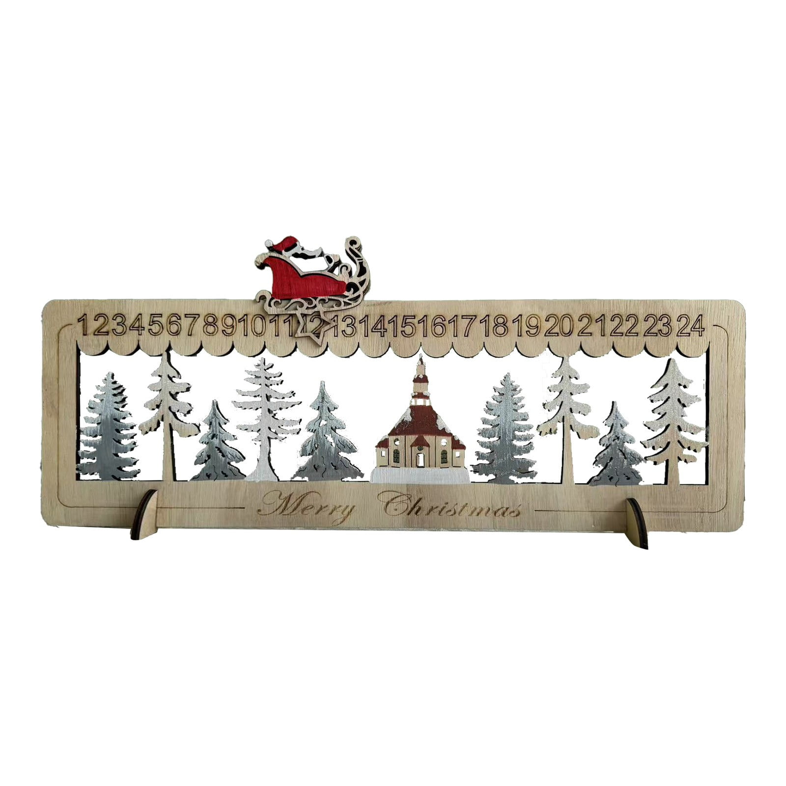Christmas Scene Advent Countdown Santa Countdown Calendar For Home ...