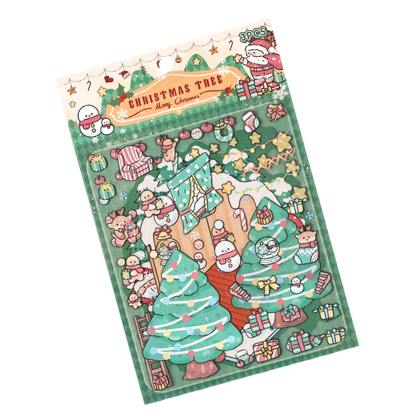 Christmas Scene Stickers Pack, Decorative Journaling Labels for Kids ...