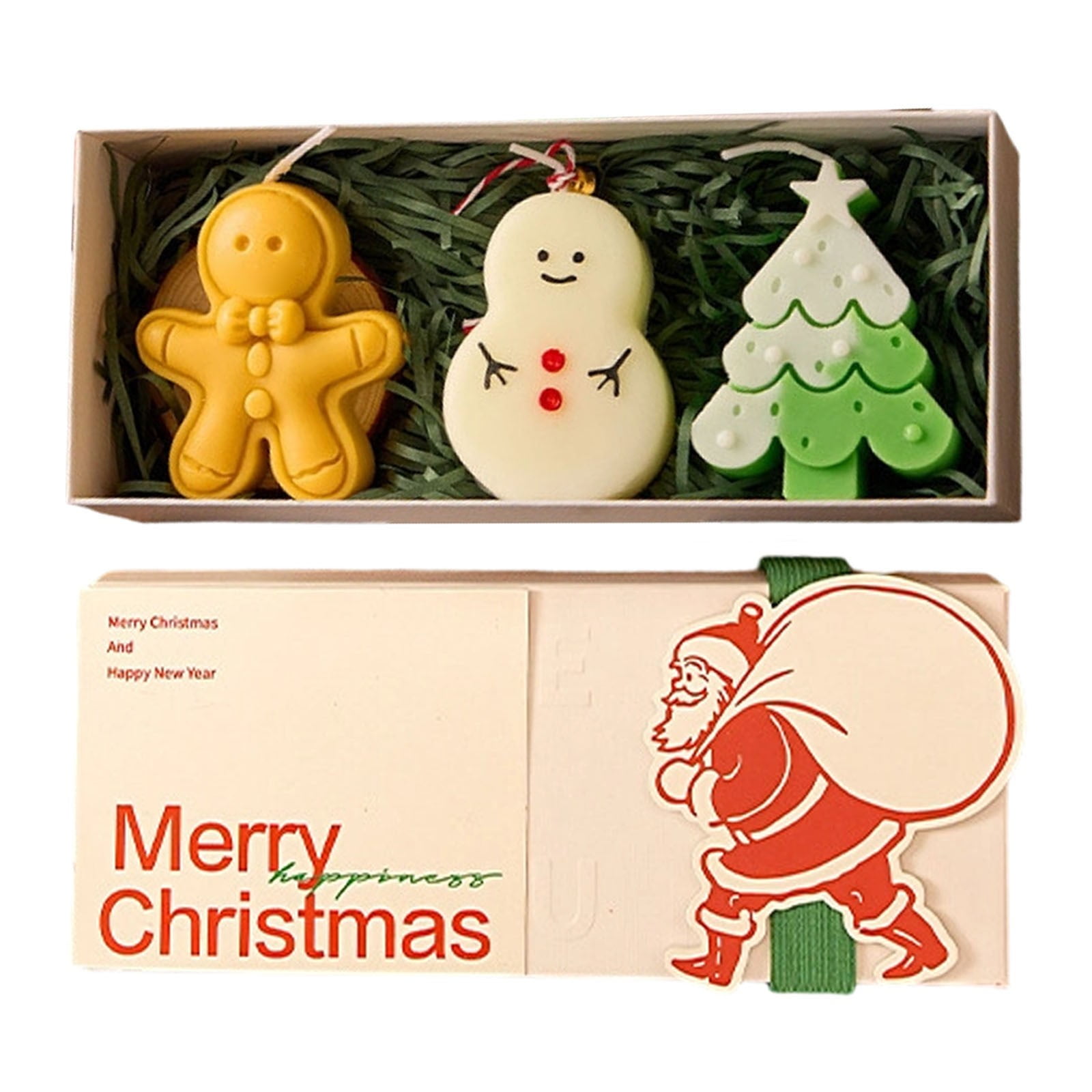Christmas Scented Candle Set (Dwarf Gift Box) [Christmas Tree + Snowman ...