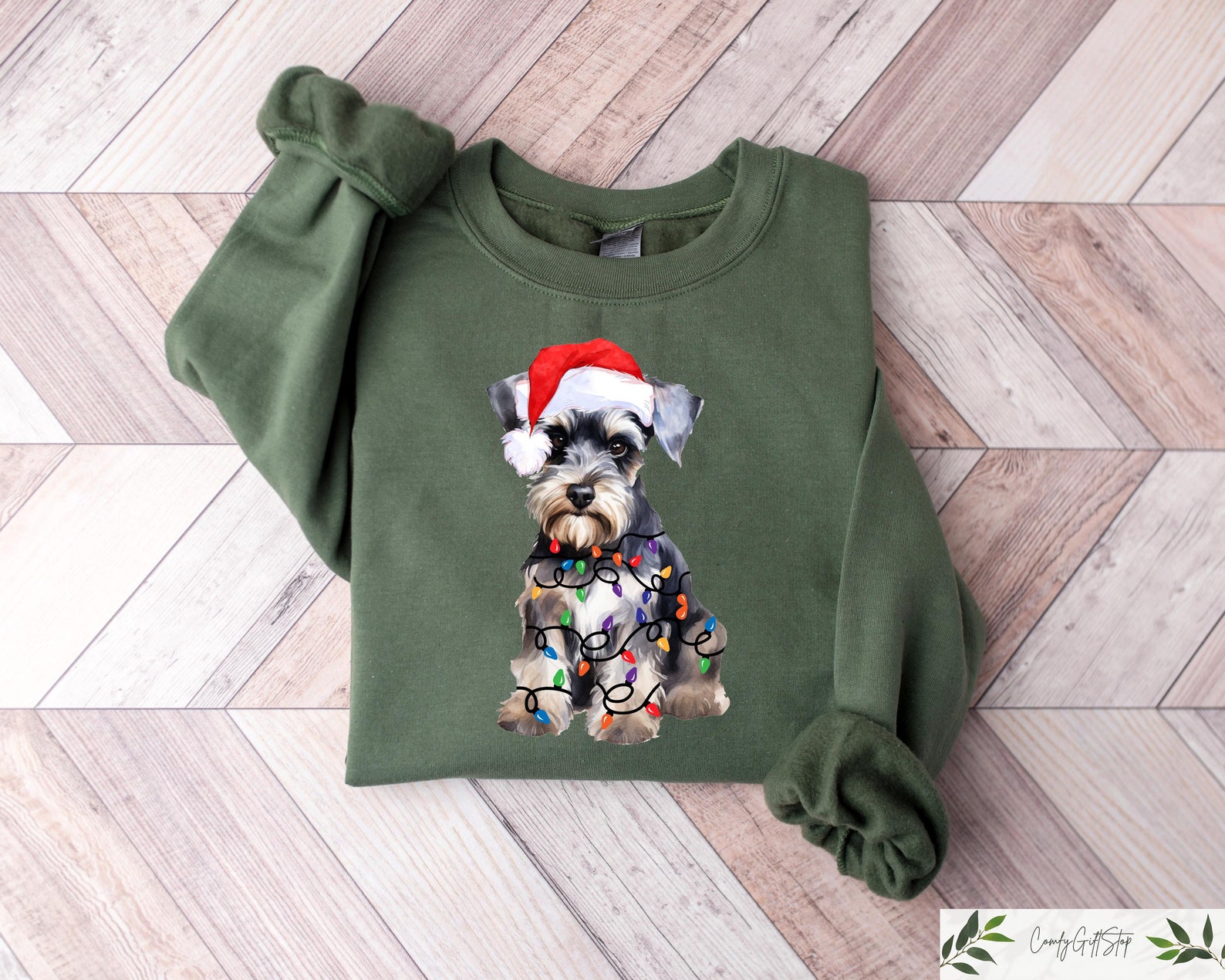 Christmas Schnauzer Sweatshirt, Schnauzer Christmas Sweater, Dog Mom ...