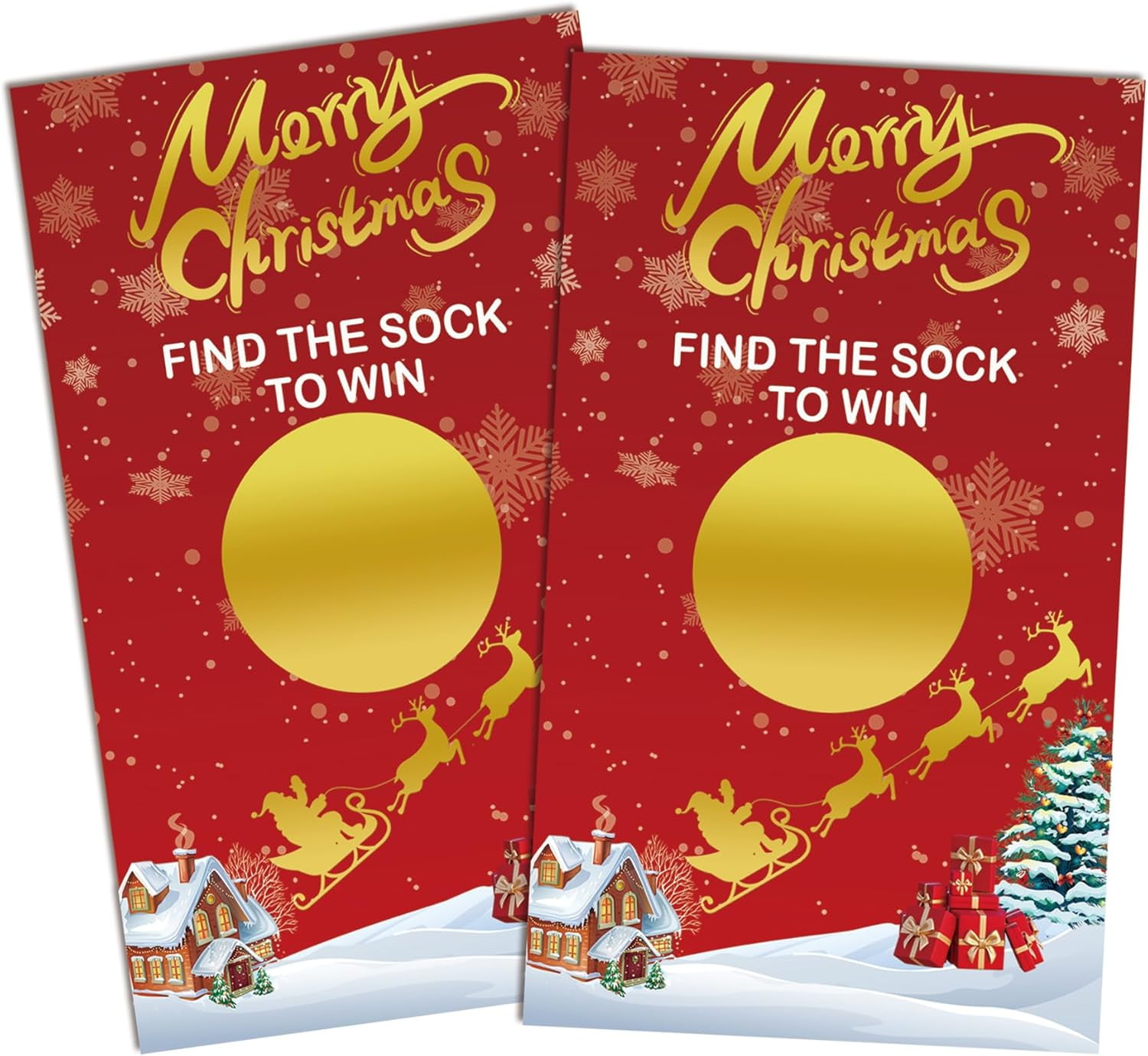Christmas Scratch Off Cards 30Pcs Christmas Stocking Scratch Off Cards ...