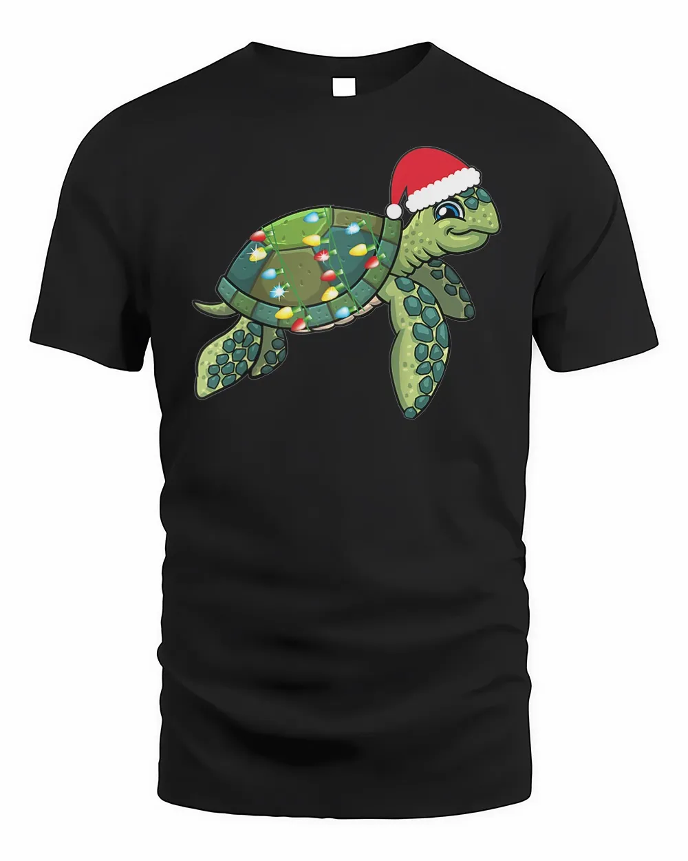 Christmas Sea Turtle With Santa Hat Holiday Cute Gift Pajama Raglan ...