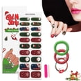 Christmas Semi Cured Gel Nail Strips – 20PCS Full Wrap Nail Stickers ...