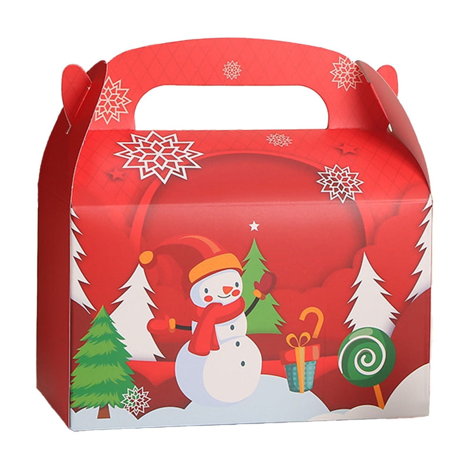 Christmas Series Cardboard Gift Box, 4 Pack Gift Packaging Box, Santa ...