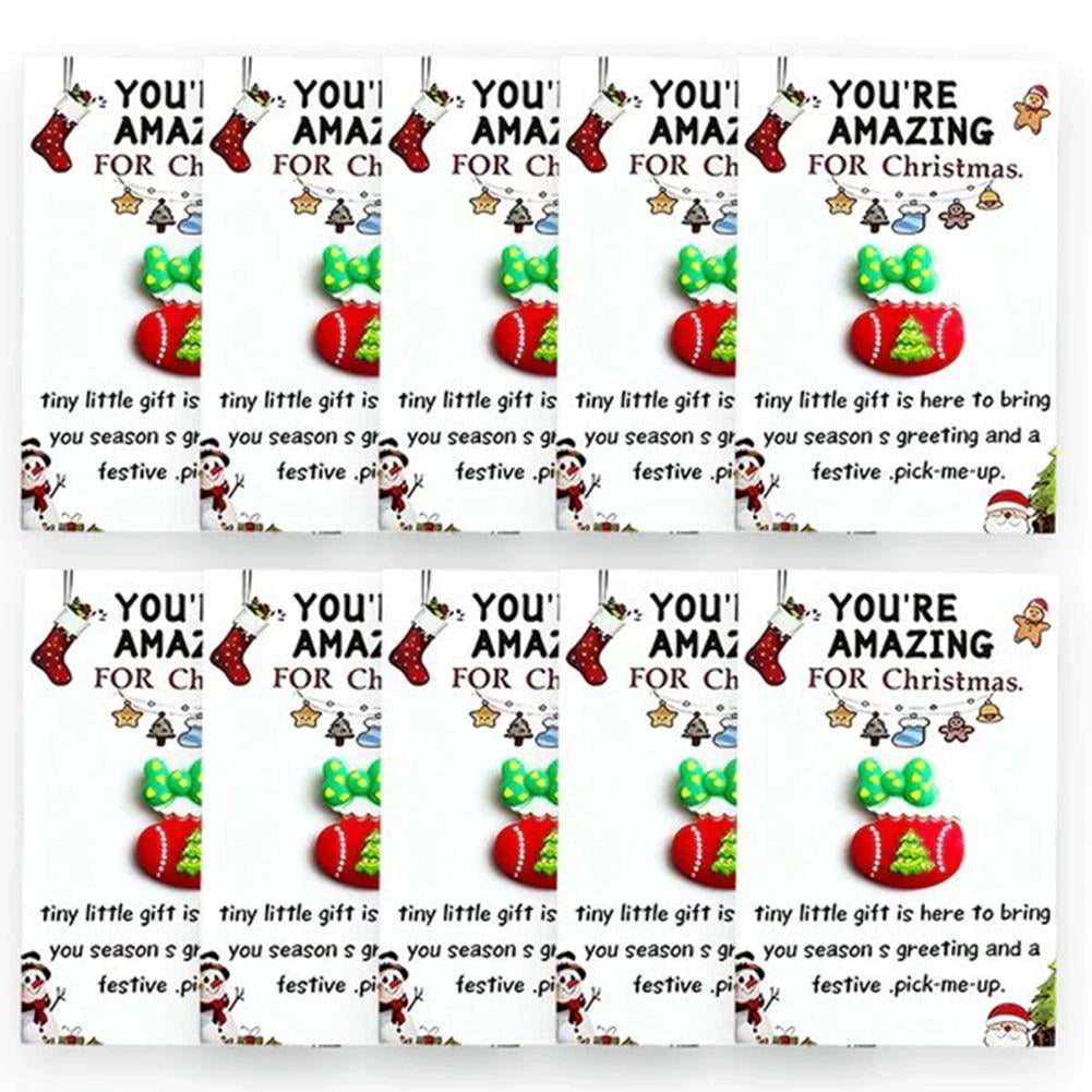 Christmas Series Holiday Cards, 10PCS Little Pocket Hug Xmas Gifts ...