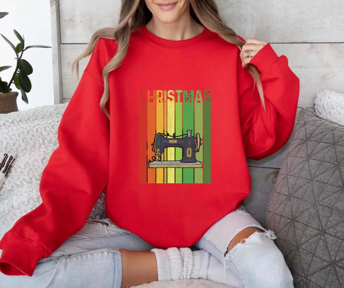 Christmas Sewing Group Holiday Craft Fun Retro Quilting Celebration Art ...