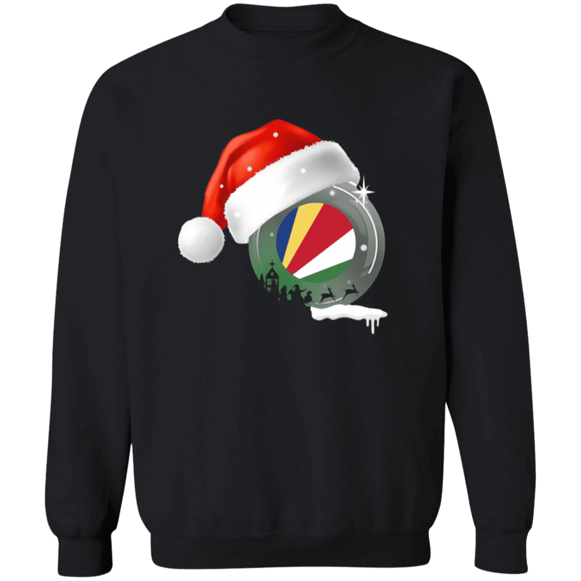 Christmas Seychelles Flag With Santa Hat Seychellois Root Proud ...
