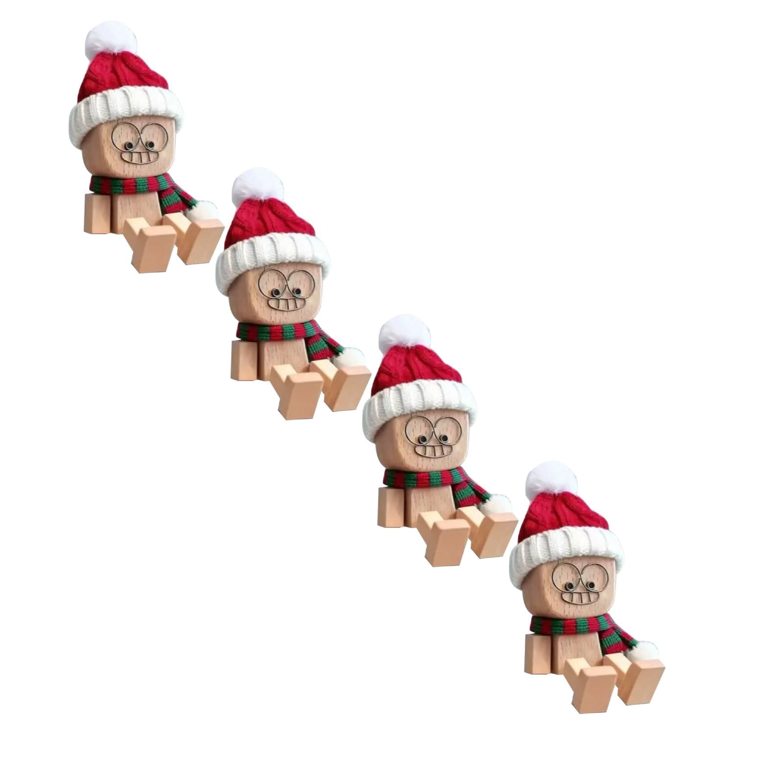 Christmas Shaking Wooden Man, Ongmies Christmas Decorations Indoor ...
