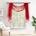 Christmas Sheer Window Scarf Valance Extra Long Topper Elegant Swag ...