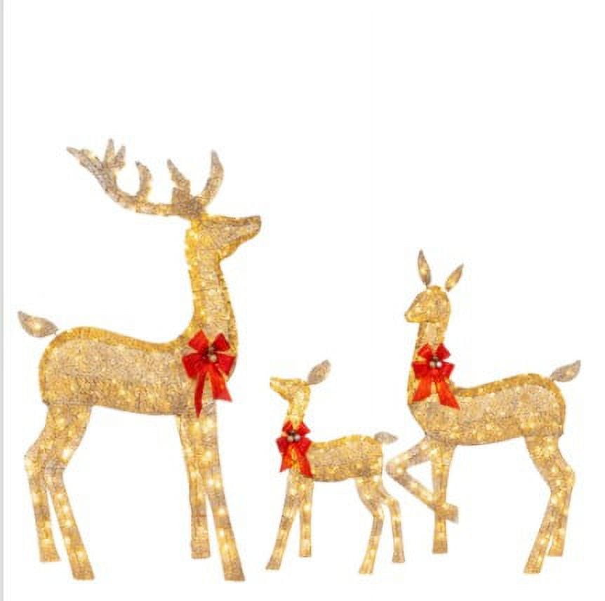 Christmas Shimmer Light-Up Reindeer Deer Yard Decor, Lighted Reindeer ...