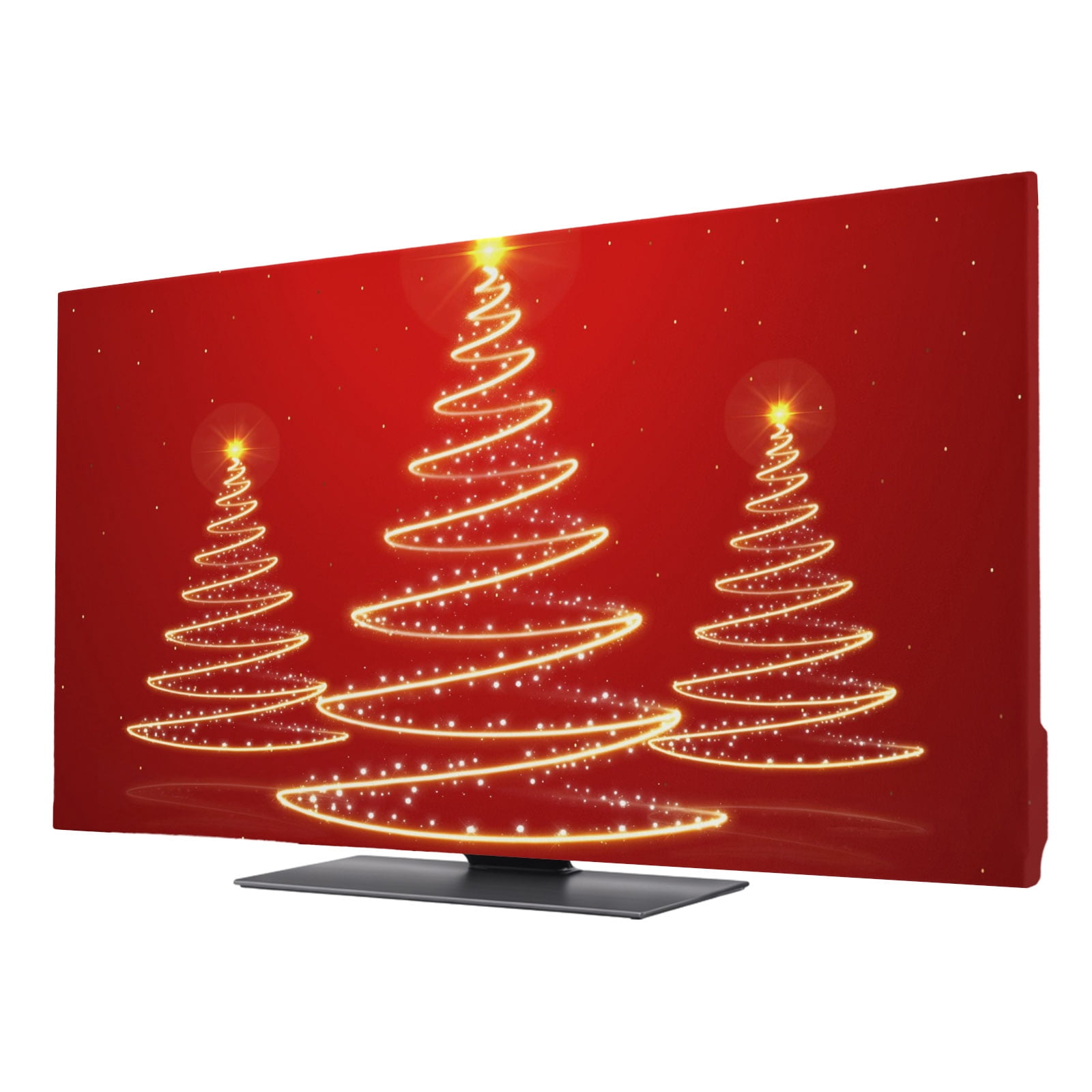 Christmas Shinny Tree Elastic Indoor TV Cover 85" Dust Protector ...