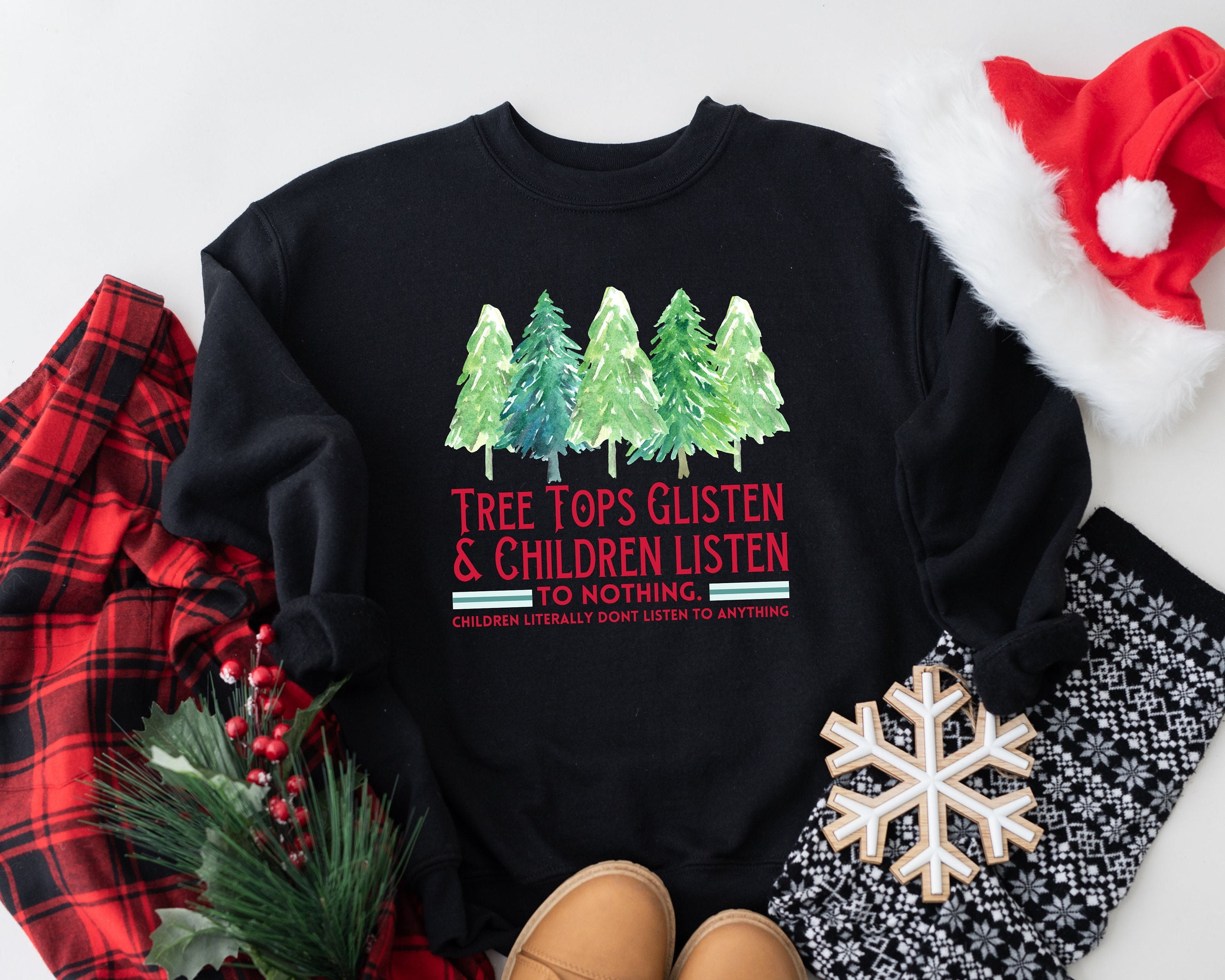 Christmas Shirt For Her, Tree Tops Glisten, Mama Christmas Shirt, Gift ...