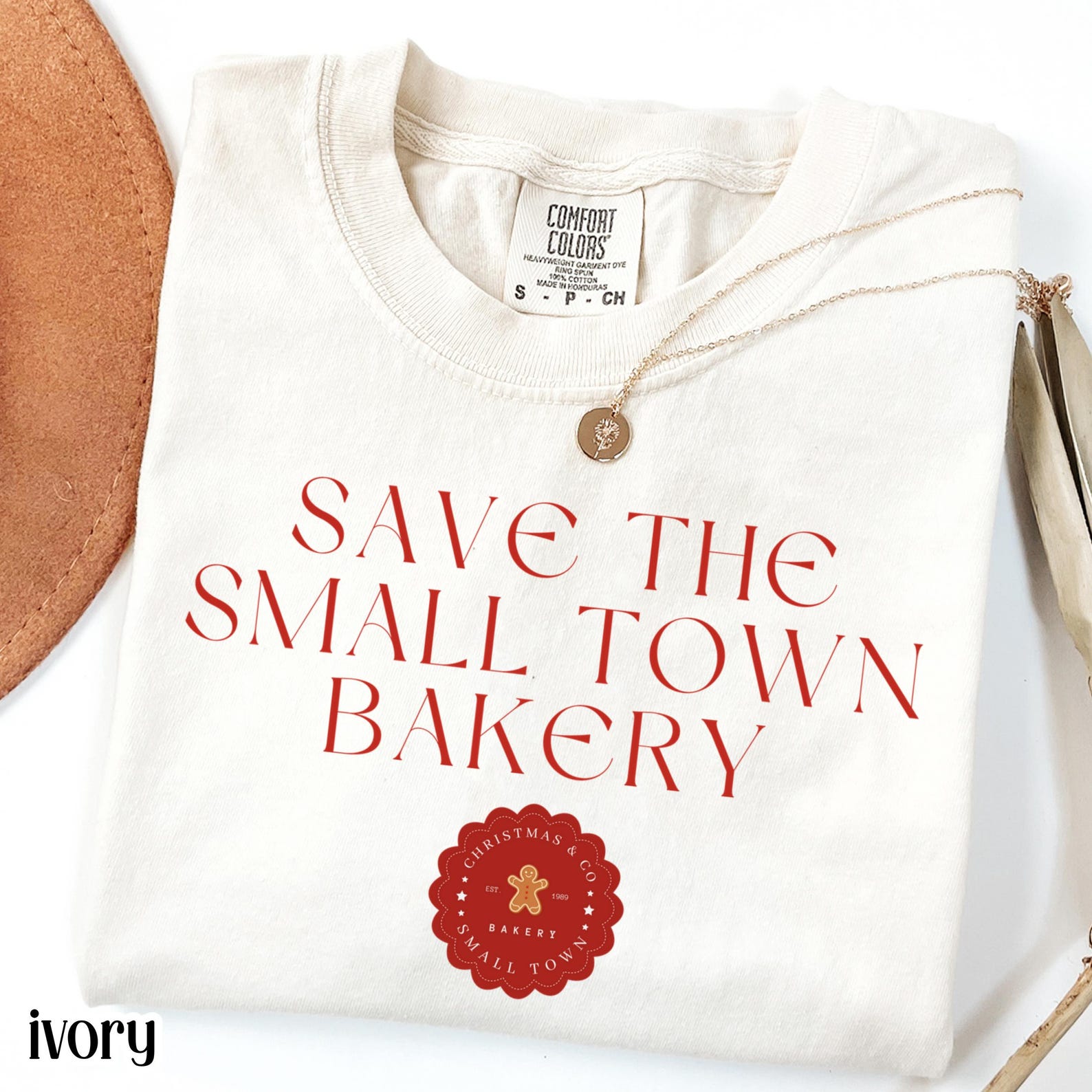 Christmas Shirt Save The Small Town Bakery Christmas Tshirt Festive ...