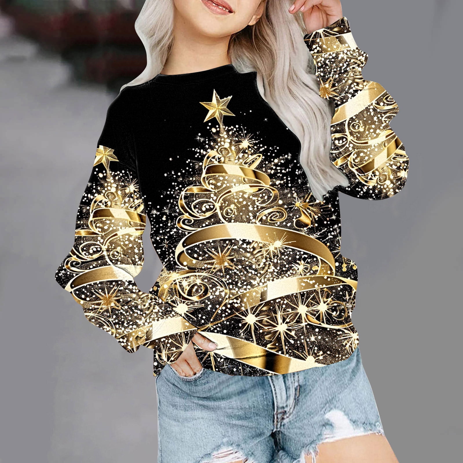 Christmas Shirts for Kids Kid Christmas Shirt Girl Kids Long Sleeve ...