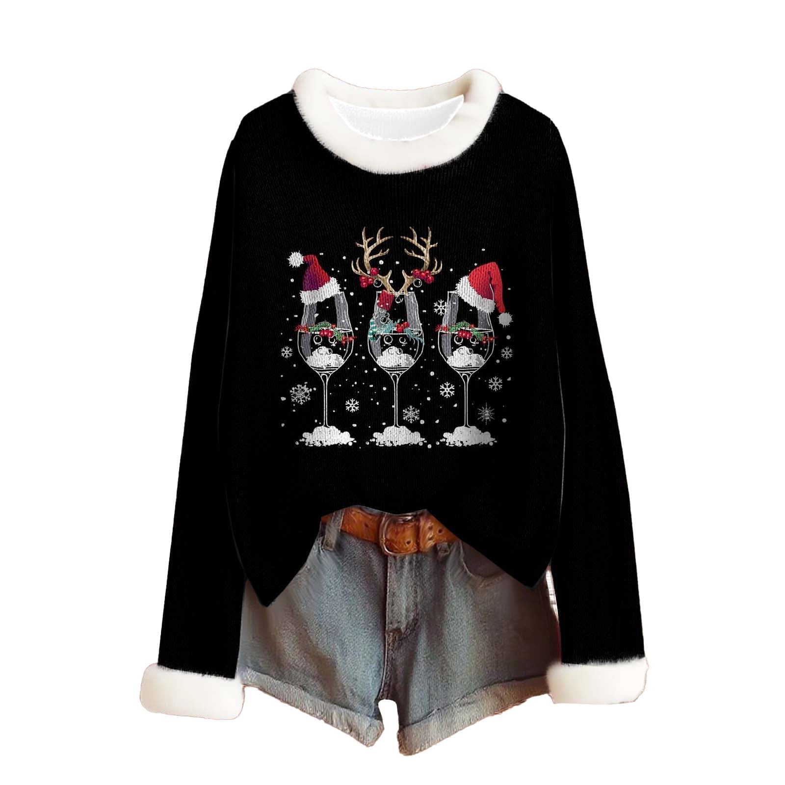 Christmas Shirts for Women 2025 Long Sleeve Sweatshirts Fall Casual ...