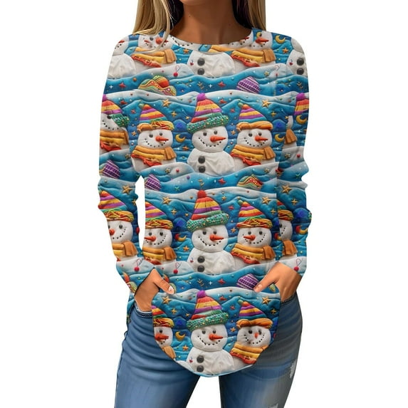 Christmas Shirts for Women Fall Fashion Must Haves Merry Ladies Tops ...