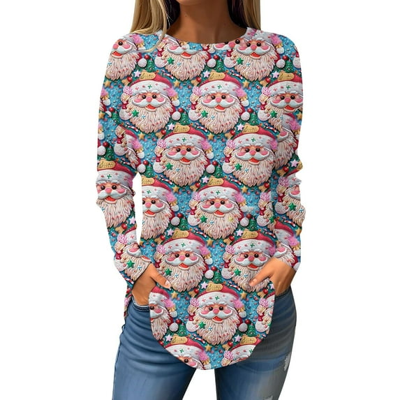Christmas Shirts for Women Fall Fashion Must Haves New Year Ladies Tops ...