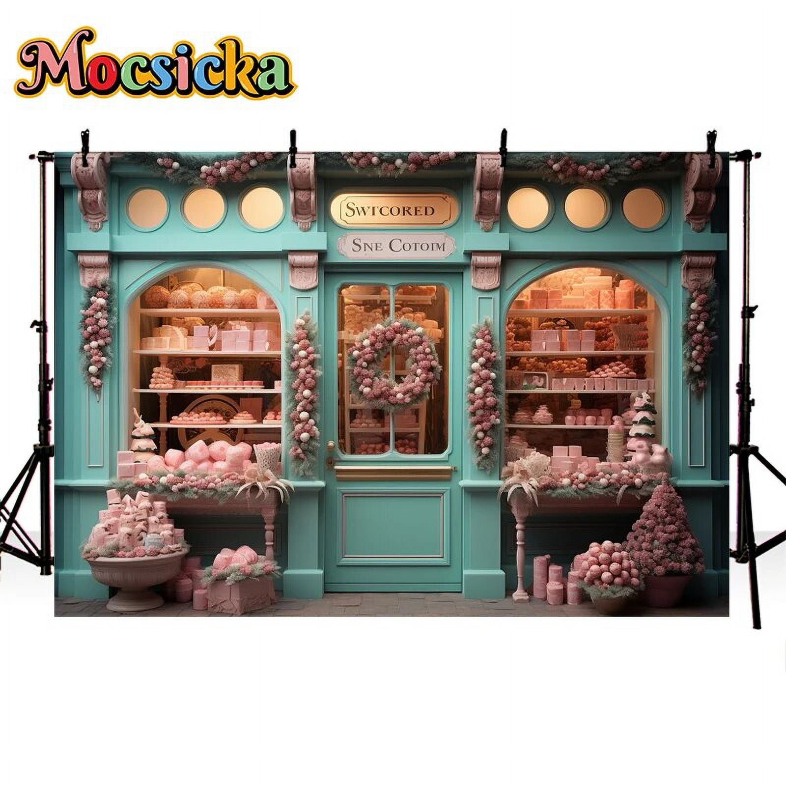 Christmas Shop Backdrop For Kids Portrait Cake Crush Photography Sweet ...