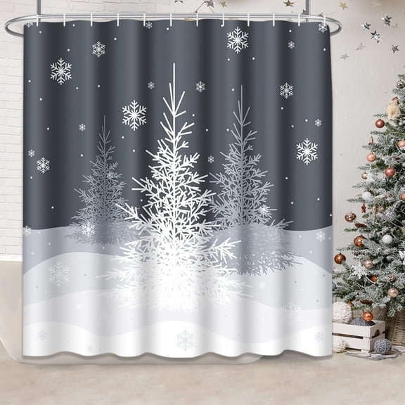 Christmas Saying Shower Curtain Set - Long 72" x 84" Washable Bathtub ...