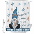 Christmas Shower Curtain Set - Small 36" x 72" Washable Bathtub Curtain ...