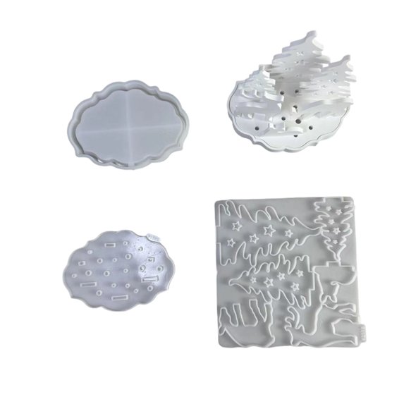 Christmas Silhouettes Mold Set For DIY Holiday Craft Silicones Molds ...