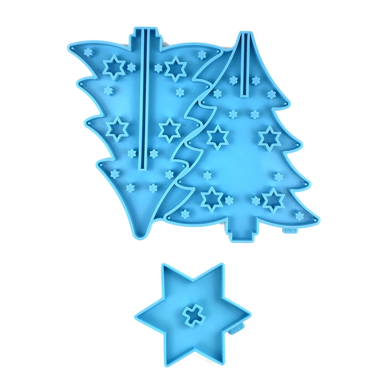 Christmas Silicone Mold Christmas Tree Resin Mold with Holder for Home ...