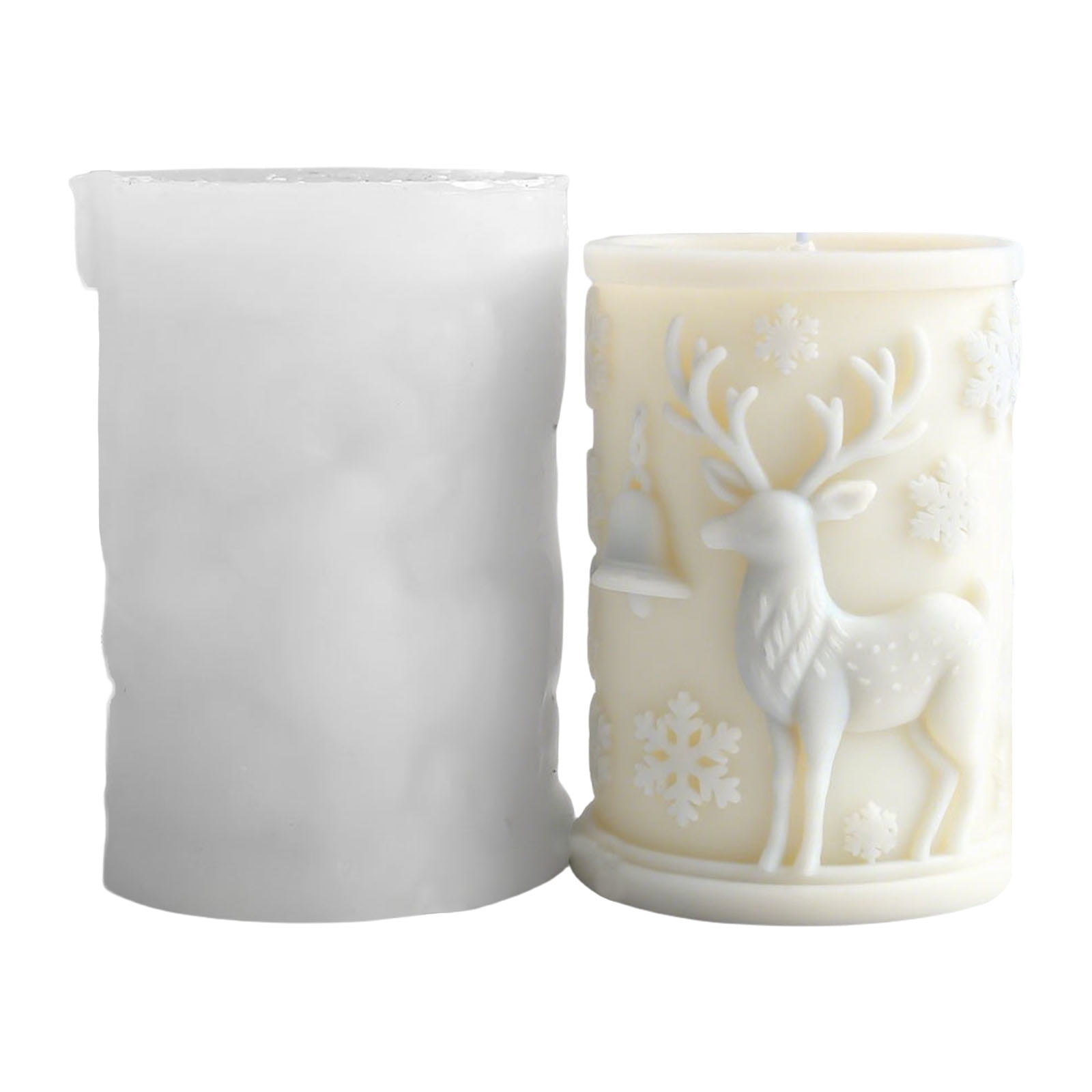 Christmas Silicone Molds Snowflake Cylinder Epoxy Resin Casting Moulds ...